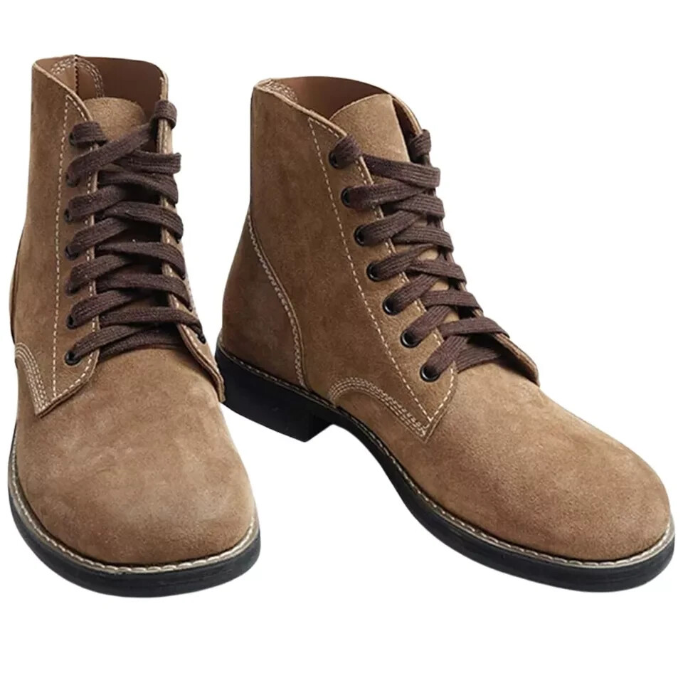 WW2 US Army Rough Out Ankle Boots - 1943 New Repro Leather Boots - All ...
