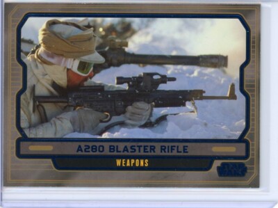 2013 STAR WARS Galactic Files 2 A280 BLASTER RIFLE Blue Foil Parallel ...