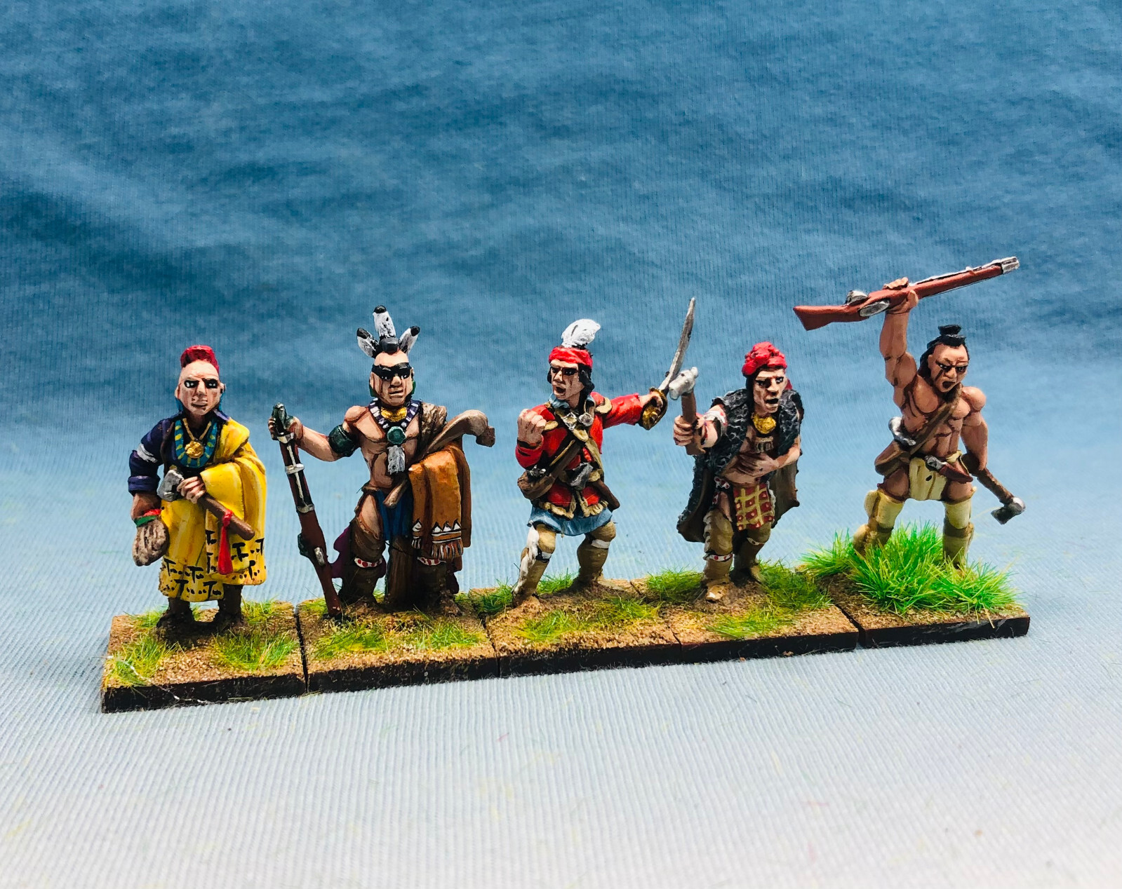 28mm French Indian War FIW Painted Native American War Party FIW35 | eBay