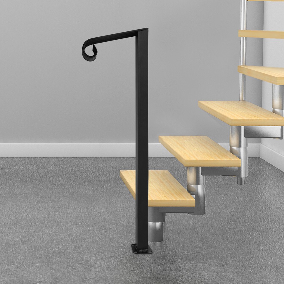 Retro Single Post Handrail Black Handrail Handrail Fit 1 or 2 Steps ...