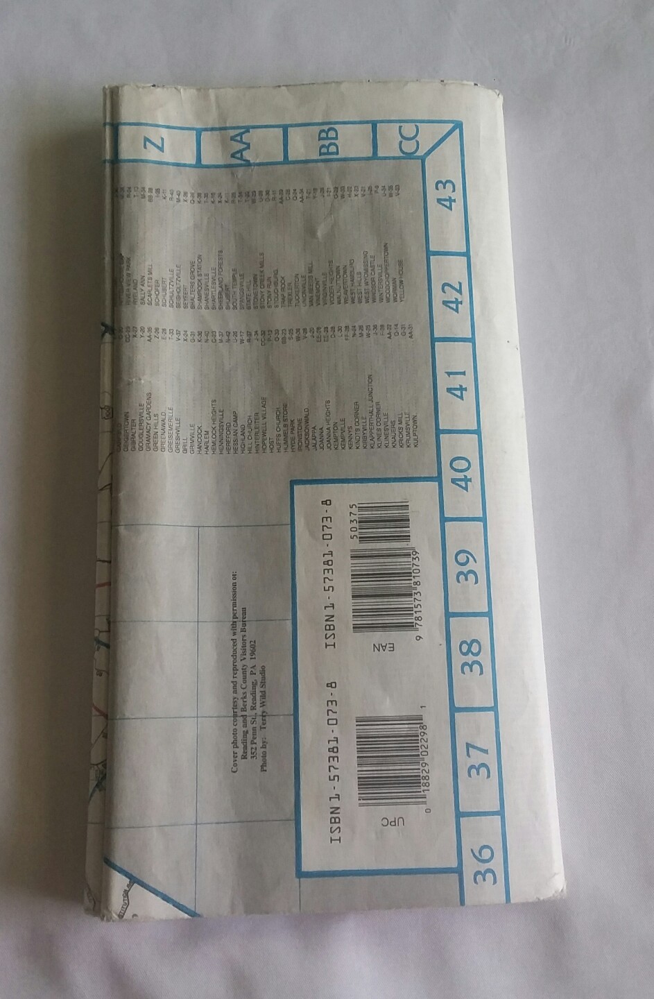 1998 Berks County, PA Street & Road Map & Vicinity Zip Code Edition | eBay