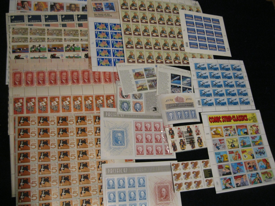 Various mint sheets/booklet panes US Postage stamps FV $550 Free ...