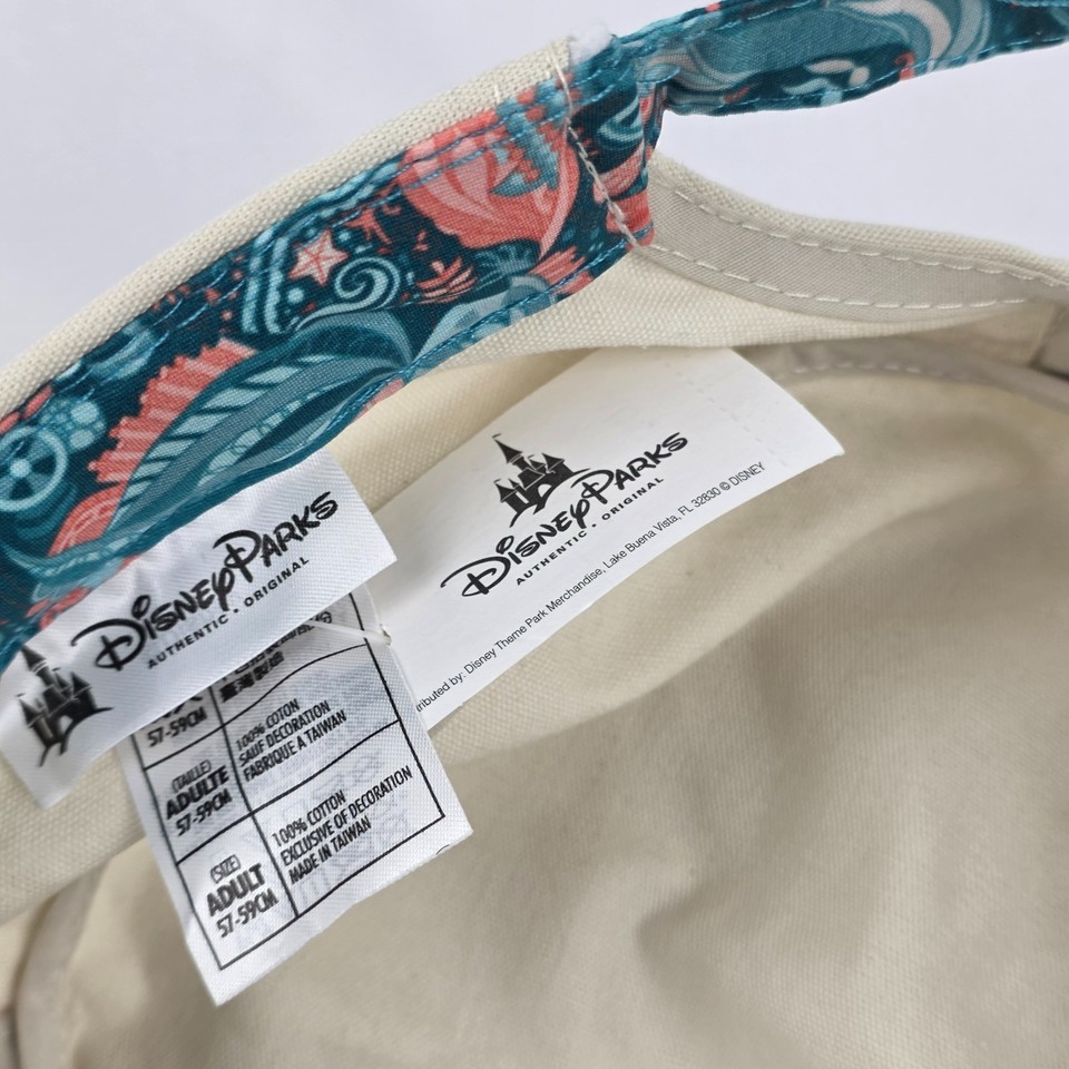 Disney Parks Little Mermaid Hat Ariel Seas The Moment Cadet Cap Floral ...