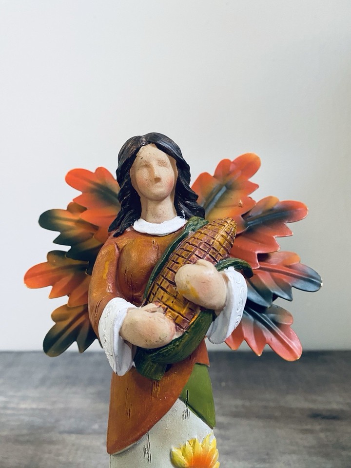 Autumn Pilgrim Angel Leaf Wings Figurine Resin | eBay
