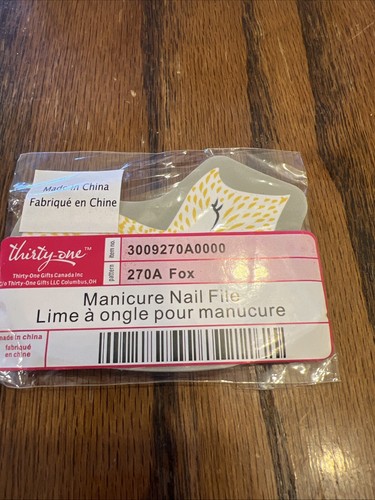 Thirty-One Manicure Double sided Nail File 270A Fox NEW | eBay