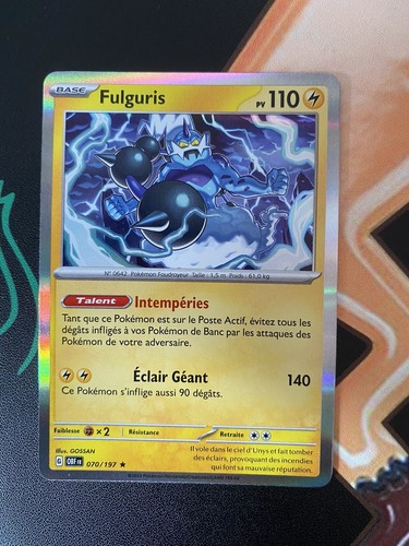 Pokemon - Fulguris - 070/197 - holo - EV03 Flammes Obsidiennes FR | eBay