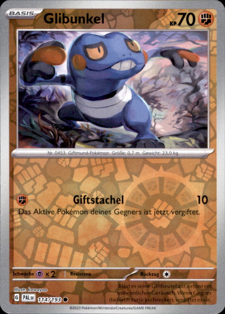 Pokemon 114/193 - Glibunkel - Reverse Holo - PAL Karmesin & Purpur | eBay