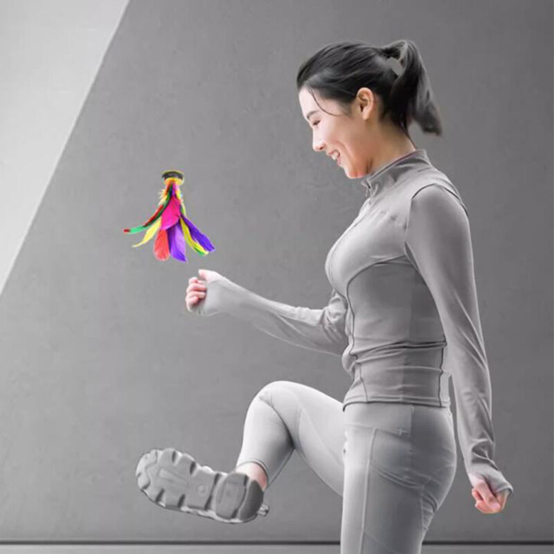 Fitness Entertainment Footbal Foot Kick Fancy Colorful Goose Feather ...