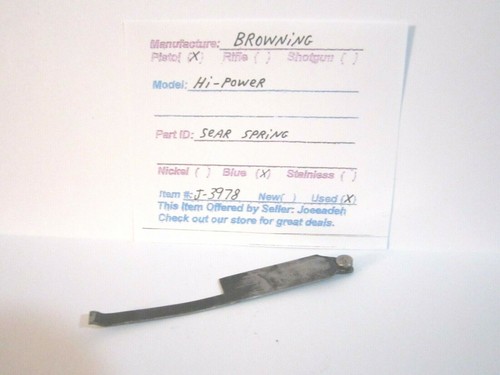 BROWNING HI-POWER 9 MM (SEAR SPRING) ( ITEM # J-3978) | eBay