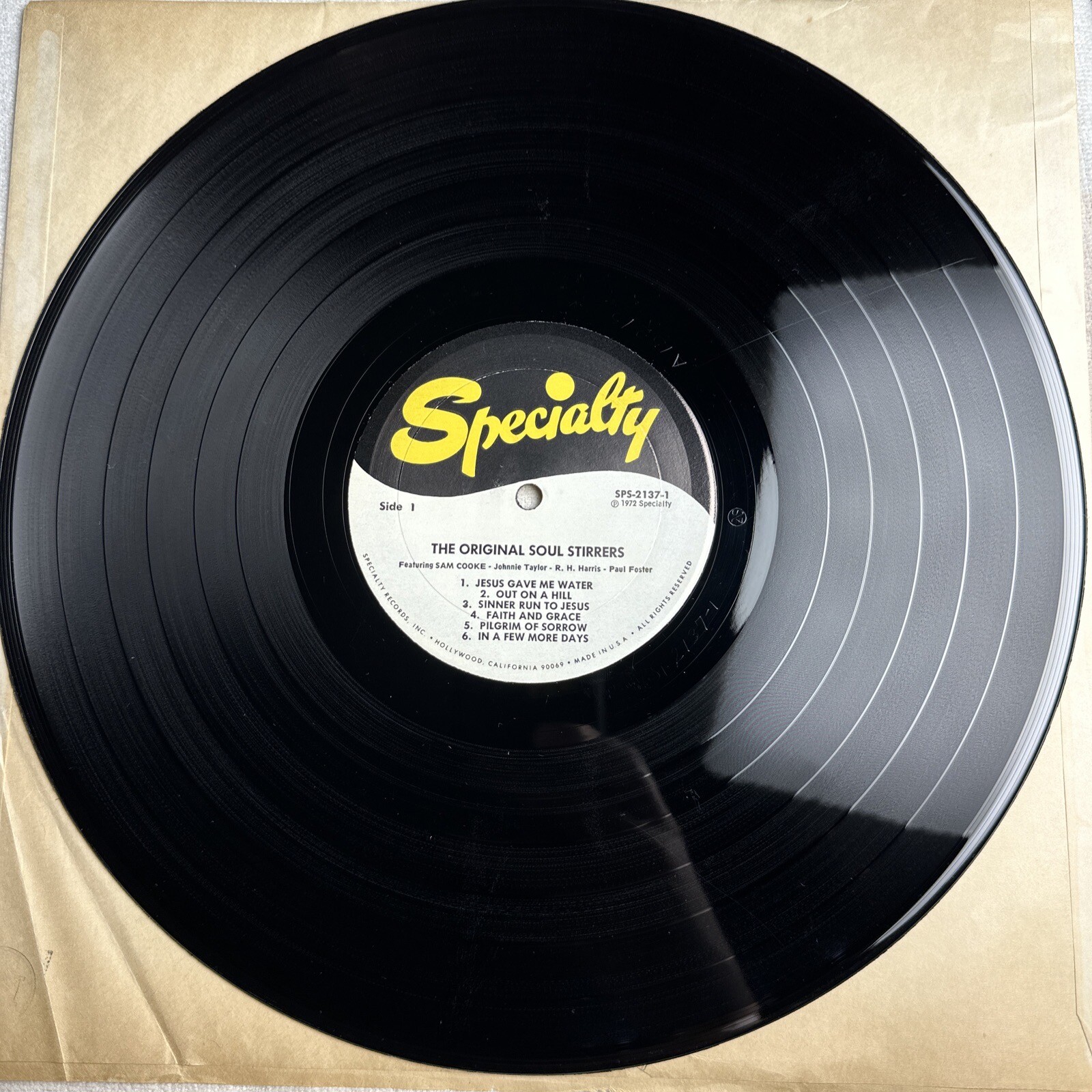 The Original Soul Stirrers Featuring Sam Cooke 1972 SHRINK ! Specialty ...