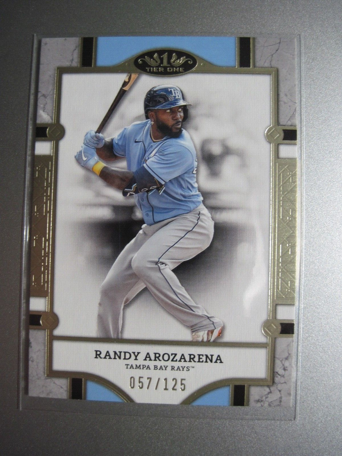 Randy Arozarena 2024 Topps Tier One #63 Bronze Foil Price Guide ...