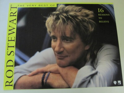Rod Stewart 2001 Promotional Big static cling Sticker Flawless New Old ...