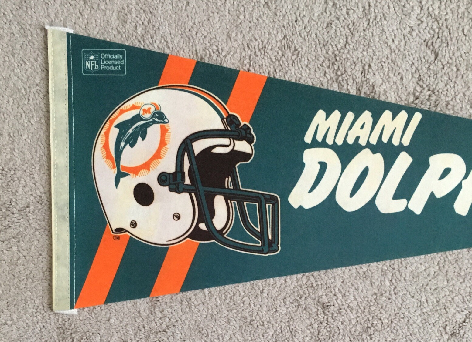 Vintage Miami Dolphins Felt Pennant Officially Licensed NFL Football ...