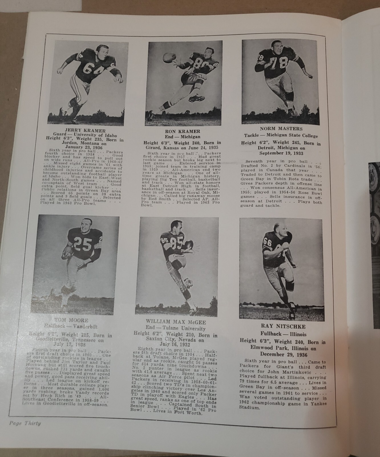 1963 Green Bay Packers vs San Francisco 49ers Program Starr Nitschke ...