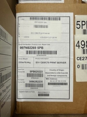 New Genuine Xerox Color C60/C70 Fiery/Print Server 097N022695PB ...