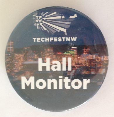 Techfestnw Hall Monitor School Button Badge Pin Authentic Vintage (N12 ...