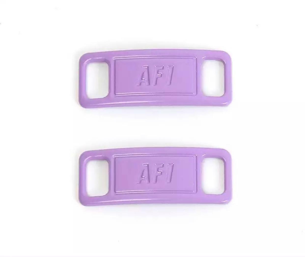 Nike AF1 Replacement Lace Tags Shoe badge Air Force Ones Purple | eBay