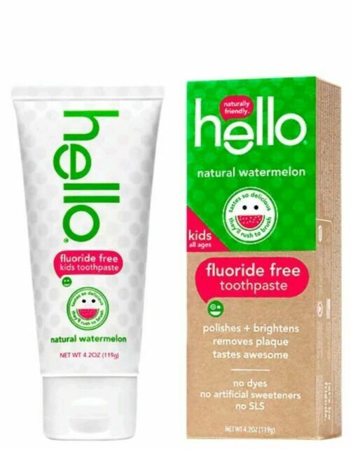 hello Oral Care Kids Fluoride Free Toothpaste - Watermelon, 4.2oz for ...
