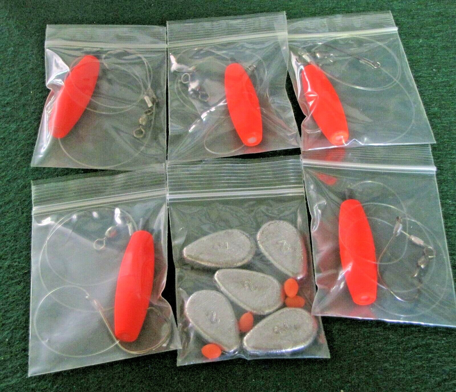 (5) Santee Cooper Catfish Rigs-Circle Hooks- Slip Float --.Egg or No ...