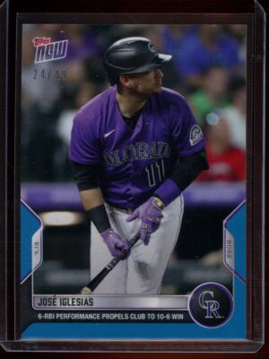 2022 Topps Now #524 José Iglesias Blue Parallel Card #d 24/49 | eBay