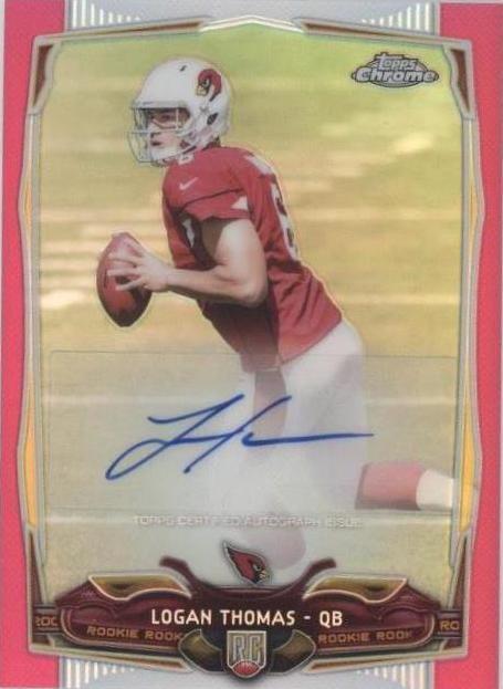2014 Topps Chrome Mini - Logan Thomas #151 BCA Pink Refractor Rookie ...