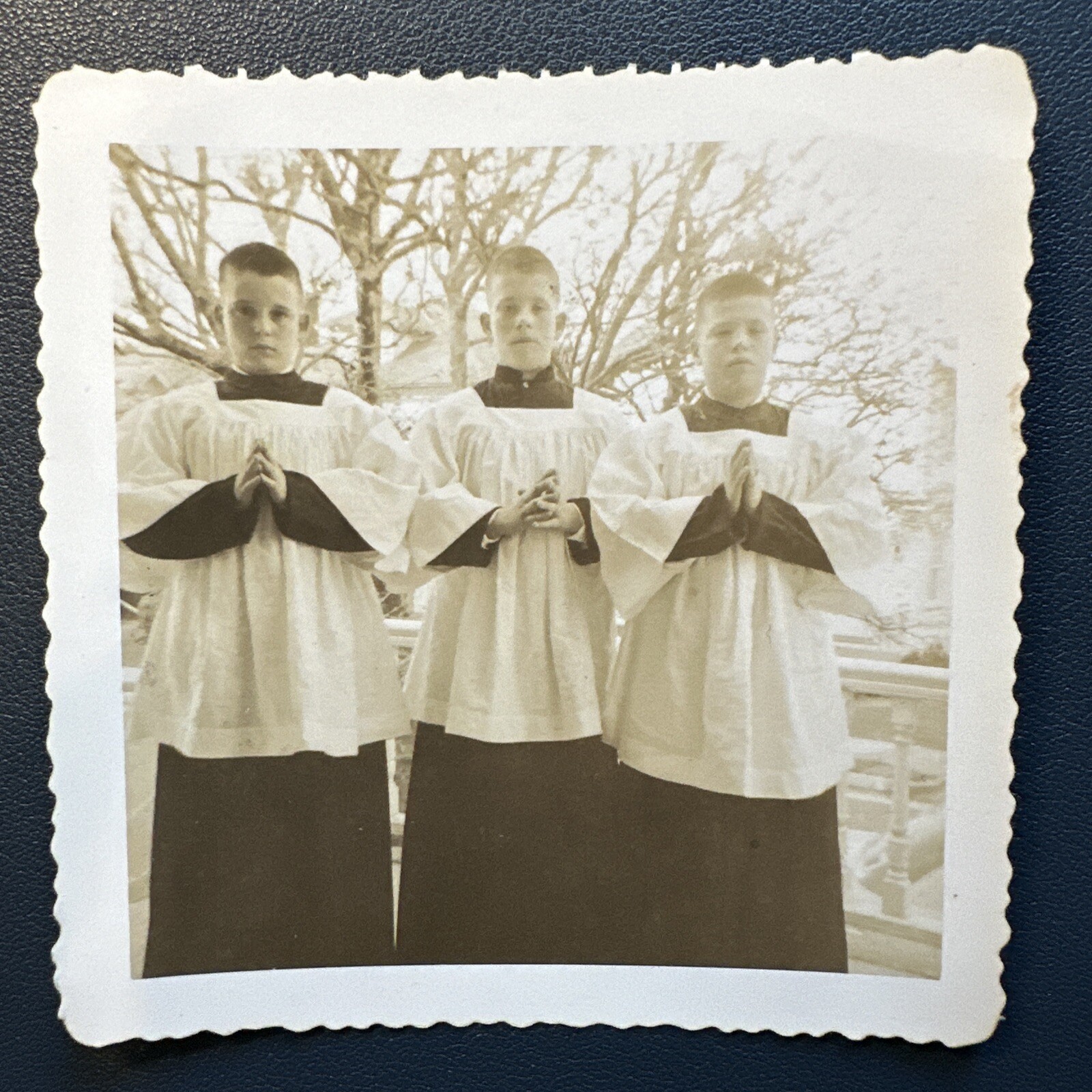 VINTAGE PHOTO Three Catholic Altar Boys 1950S Original Snapshot | eBay