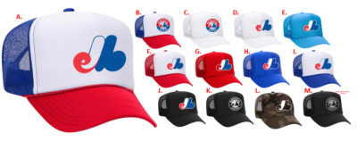 Montreal Expo Baseball Trucker Hat Foam Front Mesh Back - Snap Back ...