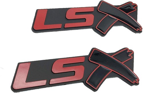 2x LSX Side Fender Rear Boot Trunk Emblem Badge for Chevy Camaro Black ...
