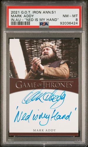 Mark Addy KING ROBERT BARATHEON 2021 Rittenhouse Game Of Thrones AUTO ...