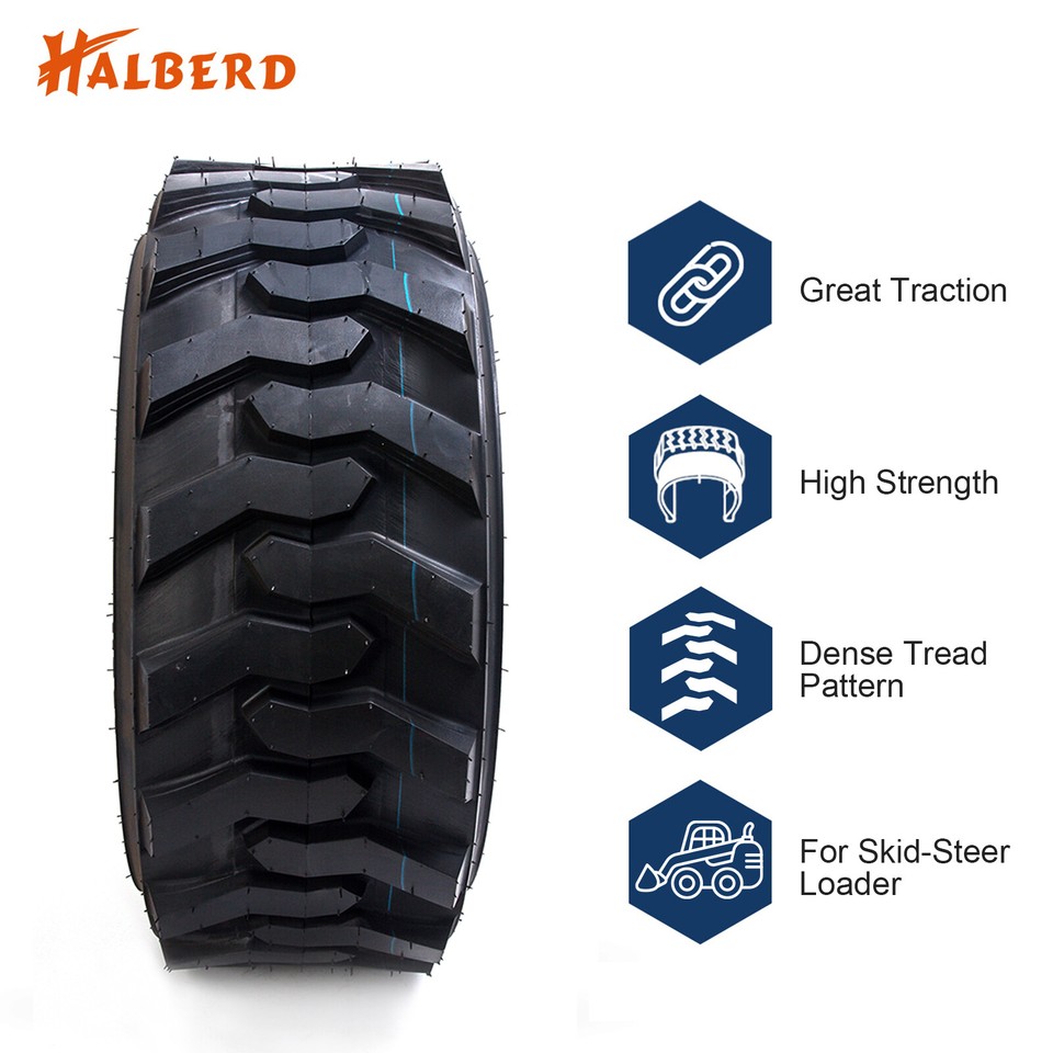 Set 4 Skid Steer Tires 12-16.5 12x16.5 10-16.5 10x16.5 SKS Heavy Duty ...