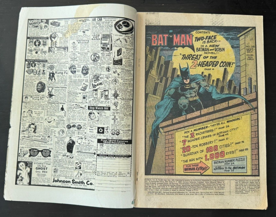 Batman 258 - KEY - 1st mention of Arkham Hospital - 1974 - Copy A | eBay