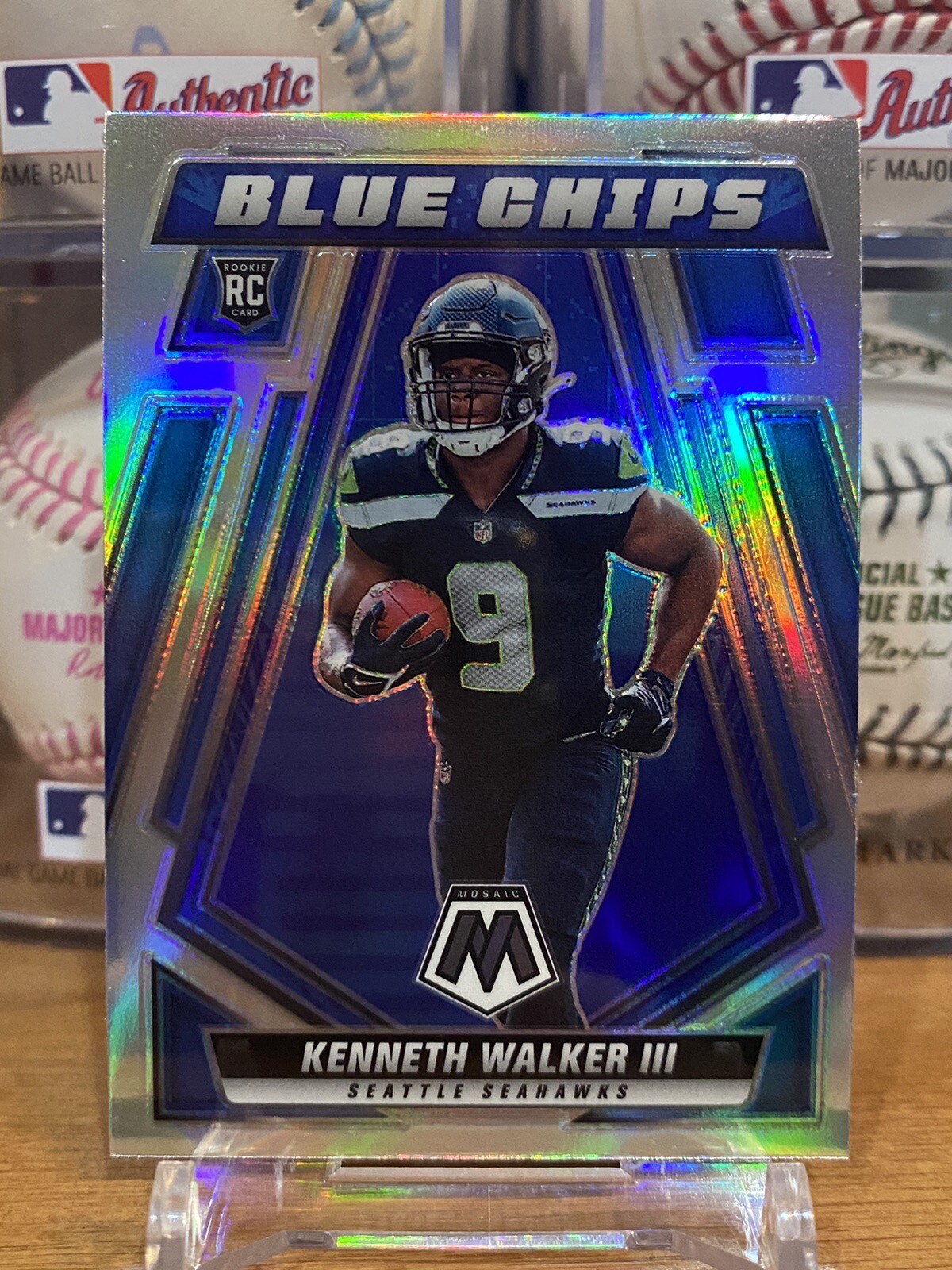 2022 Panini Mosaic - Blue Chips Kenneth Walker III #BC-13 Silver Prizm ...