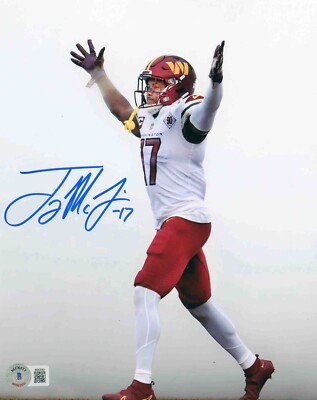 TERRY McLAURIN SIGNED AUTOGRAPHED WASHINGTON COMMANDERS 8x10 SMOKE ...