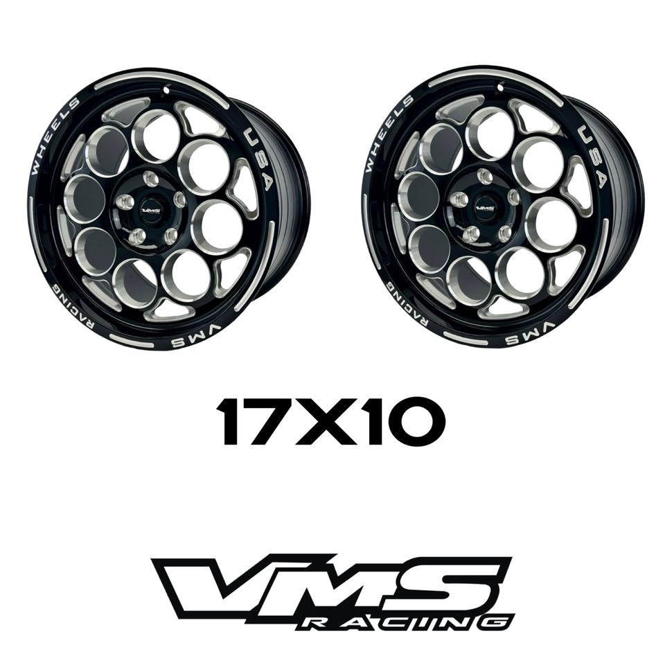 VMS RACING MODULO DRAG RACE RIMS WHEELS REAR 17X10 FOR CHEVY CORVETTE ...