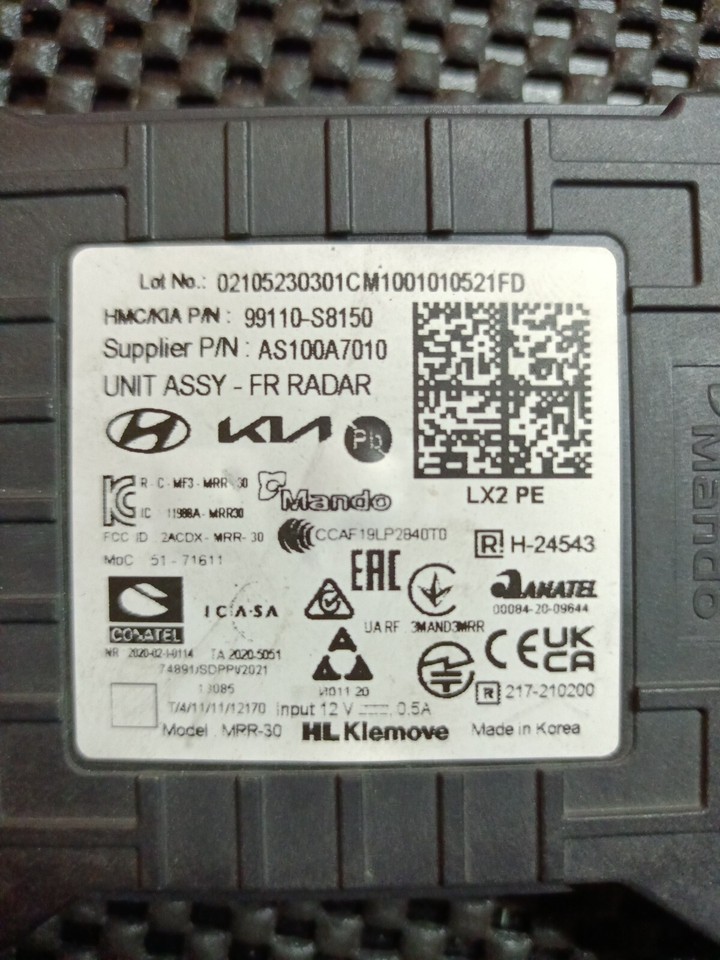 2023 HYUNDAI PALISADE 99110-S8150 Cruise Control Radar Distance Sensor ...