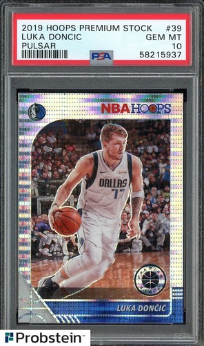 2019 Hoops Premium Stock Pulsar Prizm #39 Luka Doncic Mavericks PSA 10 ...