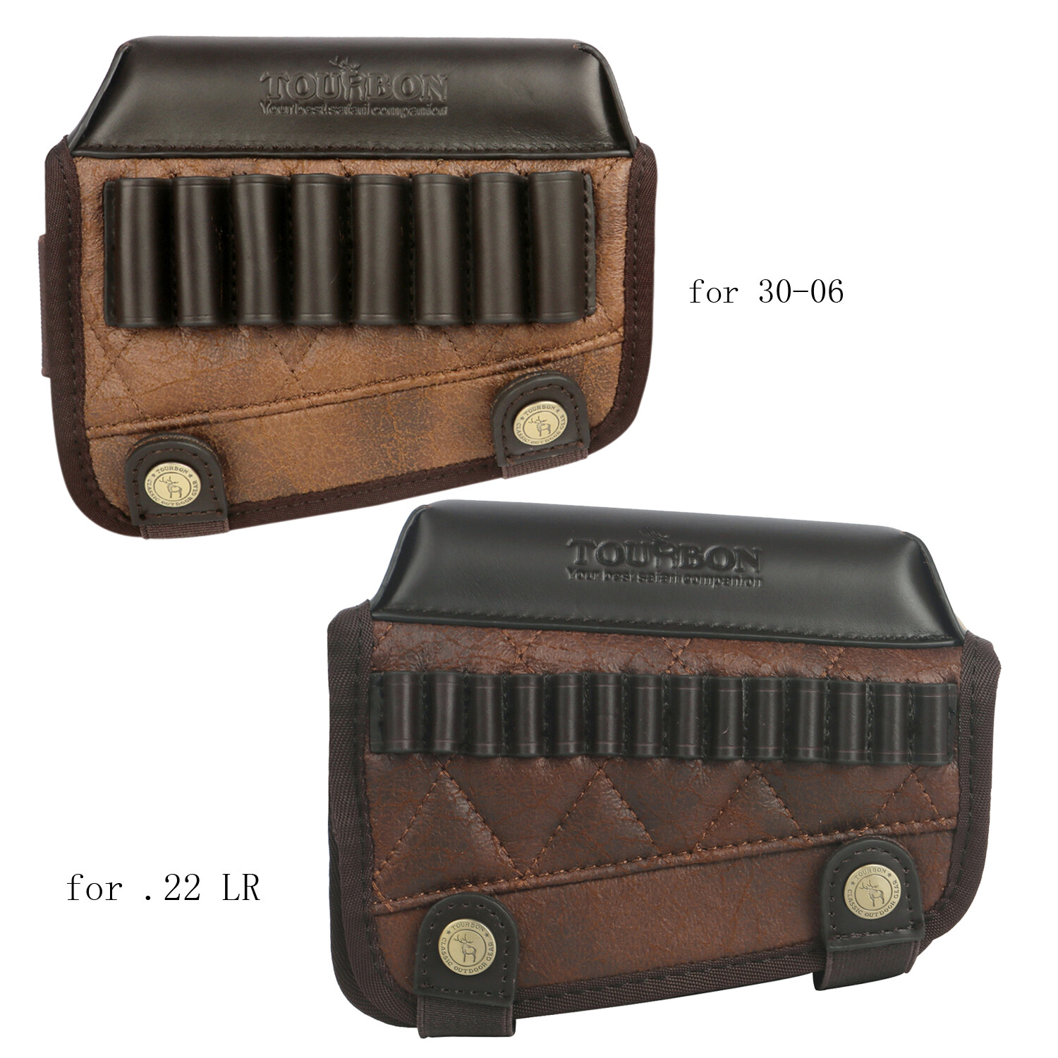 Tourbon Shooting Rifle Cheek Rest Raiser .22LR/30-06 Ammo Holder PU ...