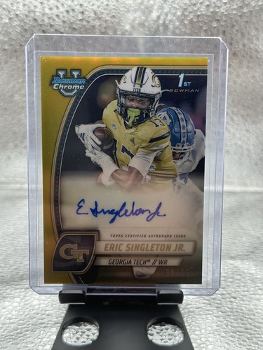 Eric Singleton Jr 2024 Bowman U Chrome 1st Rookie yellow /75 Refractor ...