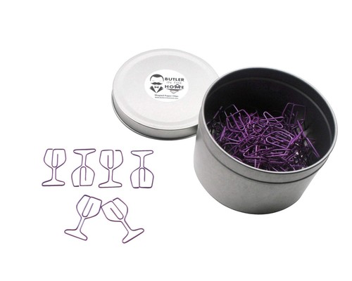 100 Count Wine Glass Shaped Paper Clips Great for Paper Clip Collectors ...