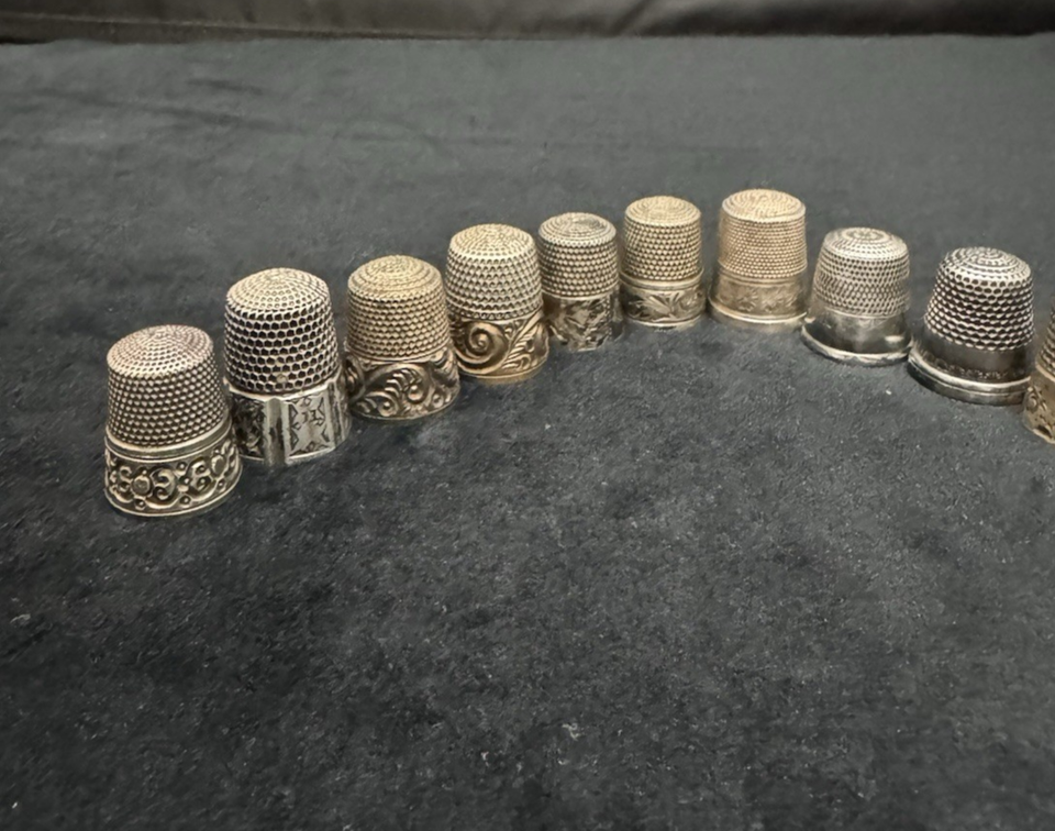 Vintage Sterling Silver Thimble Lot Simons Brothers & More 11 Pieces | eBay
