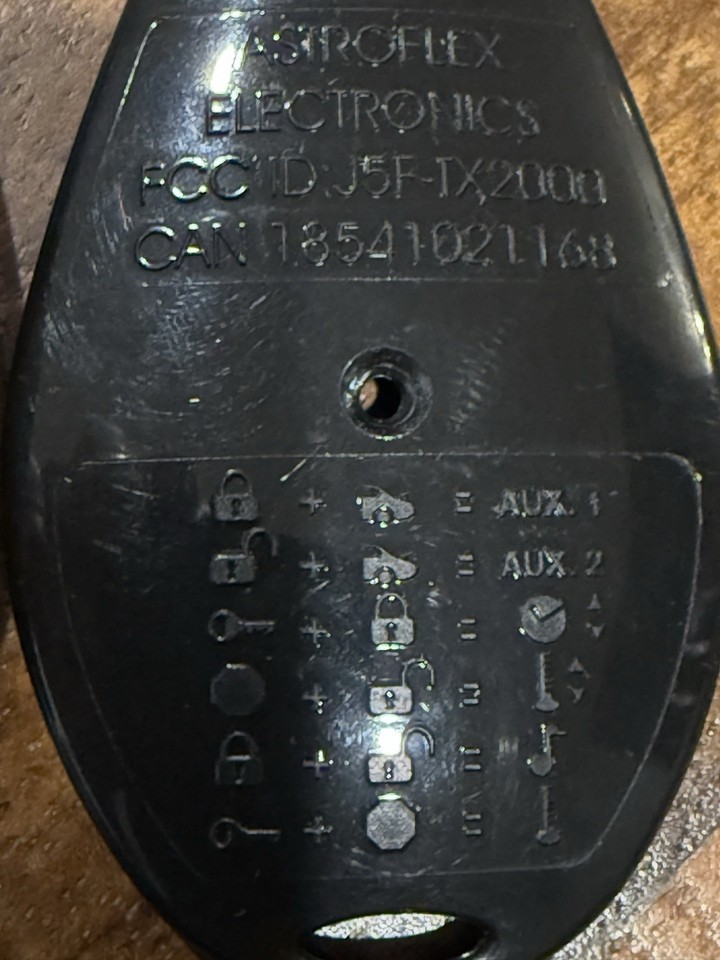 NEW ASTROSTART KEYLESS REMOTE FOB Only CASE REPLACEMENT TRANSMITTER J5F ...