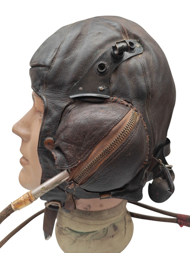 WW2 RAF B-type flying helmet Sz3 & MKIV goggles guide plates | eBay