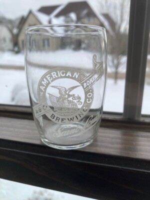 ABC American Brewing Co. of St Louis Brewery Pre Pro glass etched ...