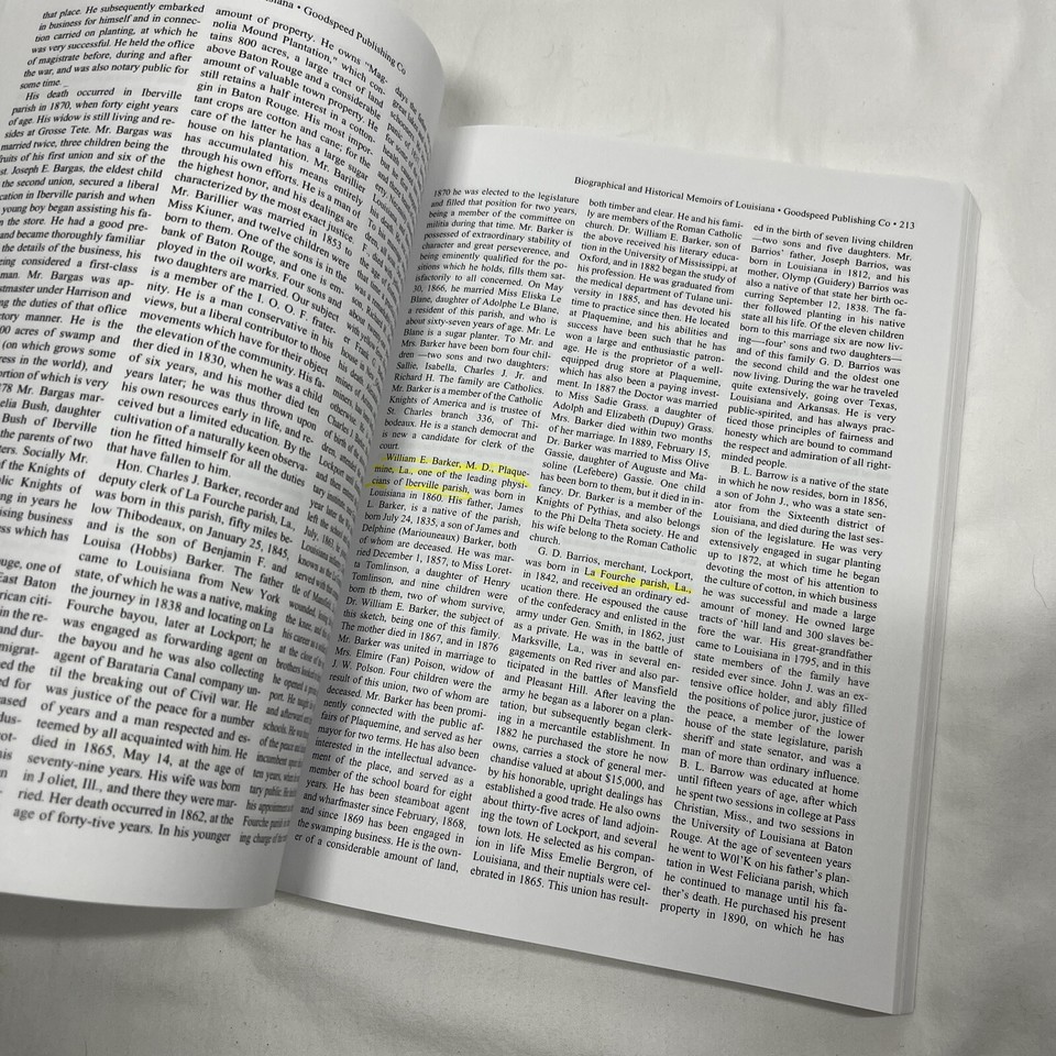 Biographical & Historical Memoirs Of Louisiana Reprint Paperback ...