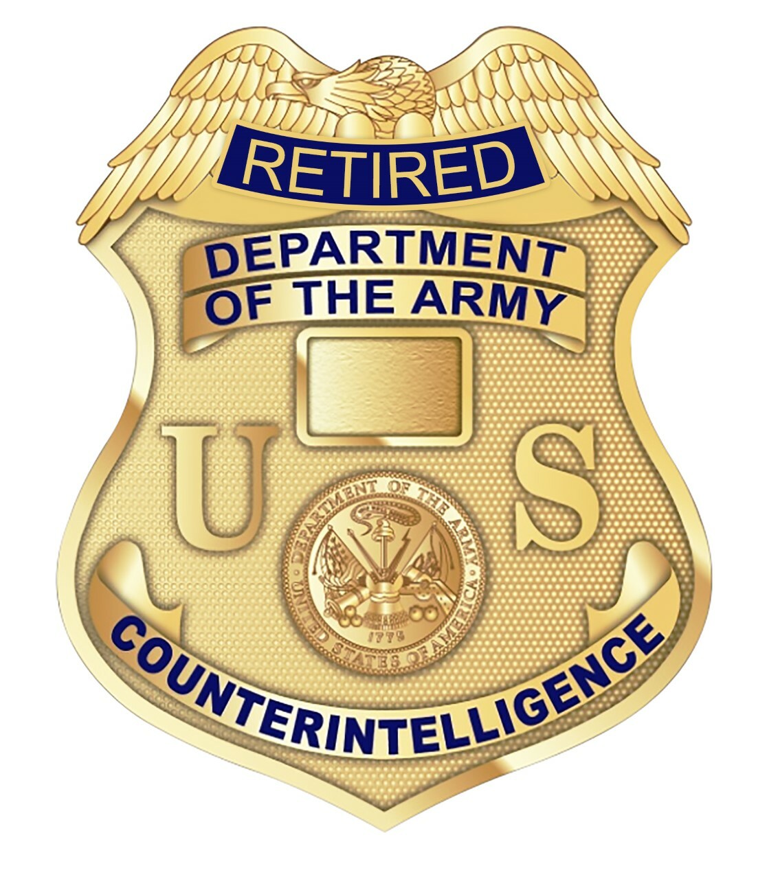 US ARMY Military Intelligence Mini Badge with pins | eBay