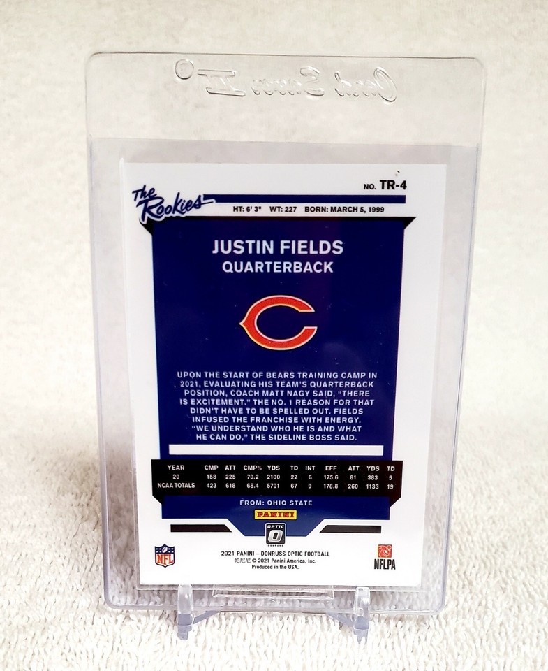 Justin Fields RC 2021 Panini Donruss Optic THE ROOKIES 🔥 Chicago Bears ...
