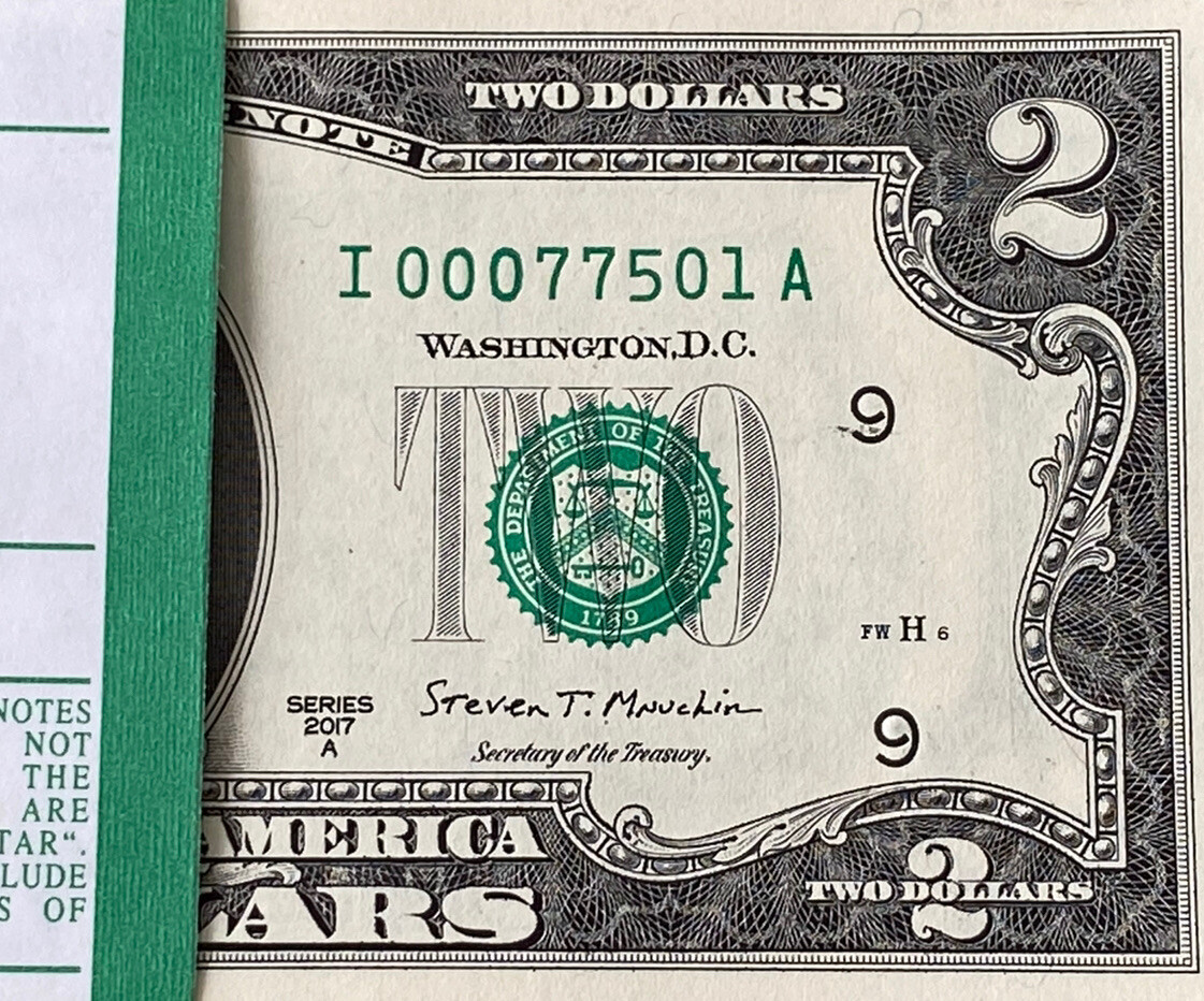 Two Dollar Bill Front And Back