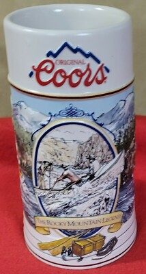 Vintage Coors Rocky Mountain Legend Series Rafting Beer Stein Mug | eBay