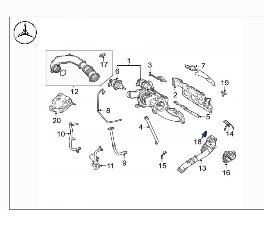 Original Mercedes-Benz A0091538628 Sensor,Boost Pressure/Intake ...