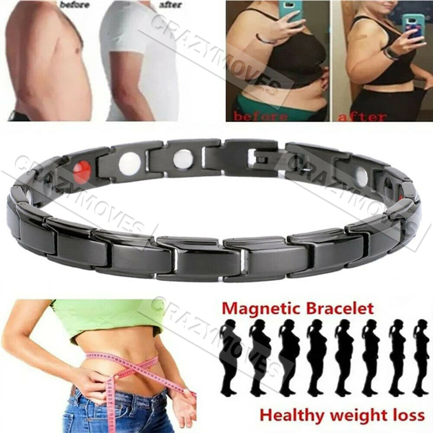 Slimming Magnetic Bracelet Lymph Drainage Therapeutic Promotes Blood ...